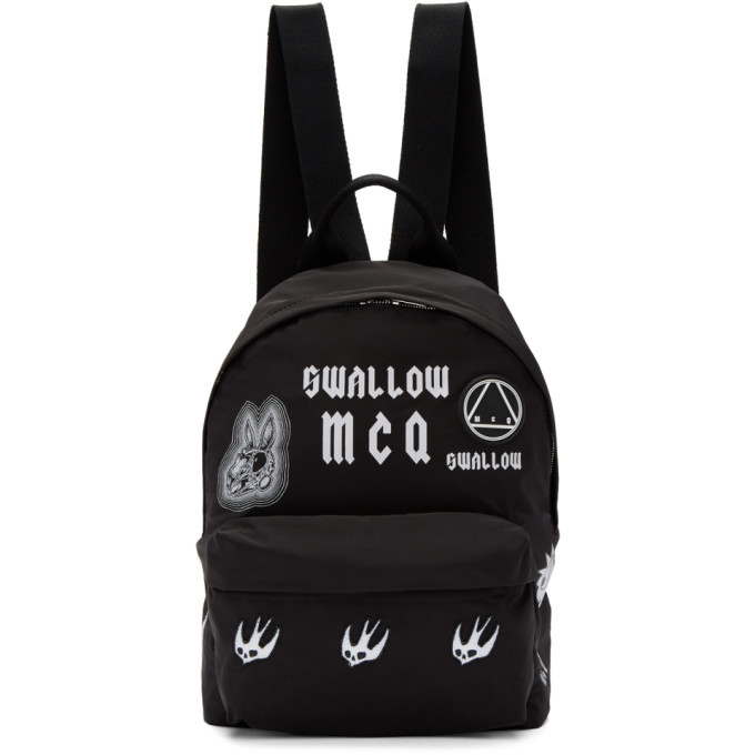 McQ Alexander McQueen Black Classic Swallow Backpack McQ Alexander McQueen