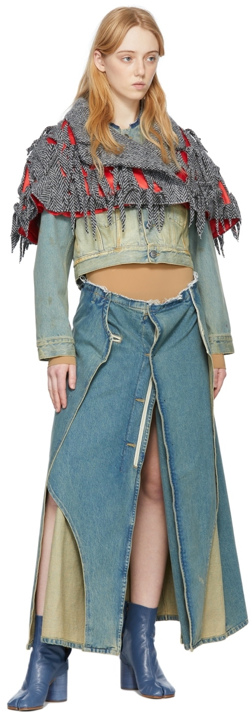 Maison Margiela Grey Wool Stole Jacket Maison Margiela