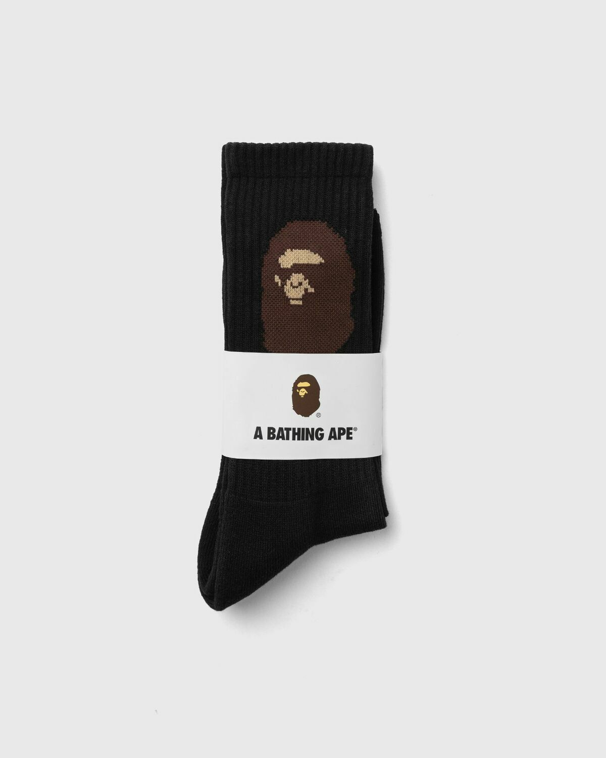 A Bathing Ape APE HEAD SOCKS Black Men A Bathing Ape