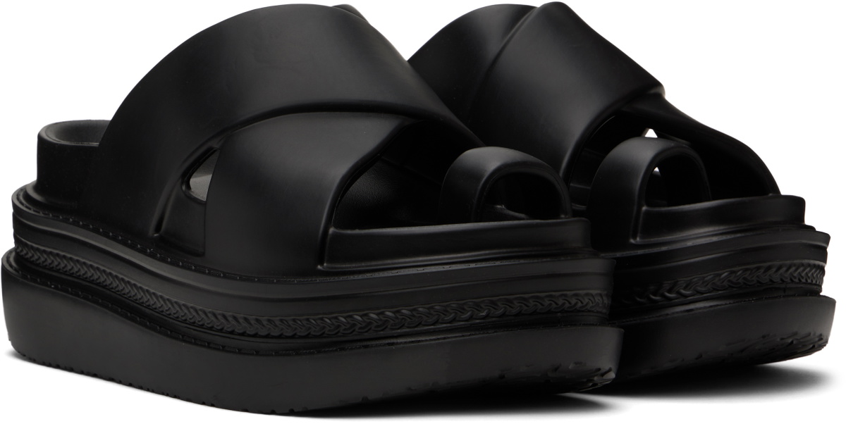 sacai Black Foam Multiple Sole Sandals Sacai