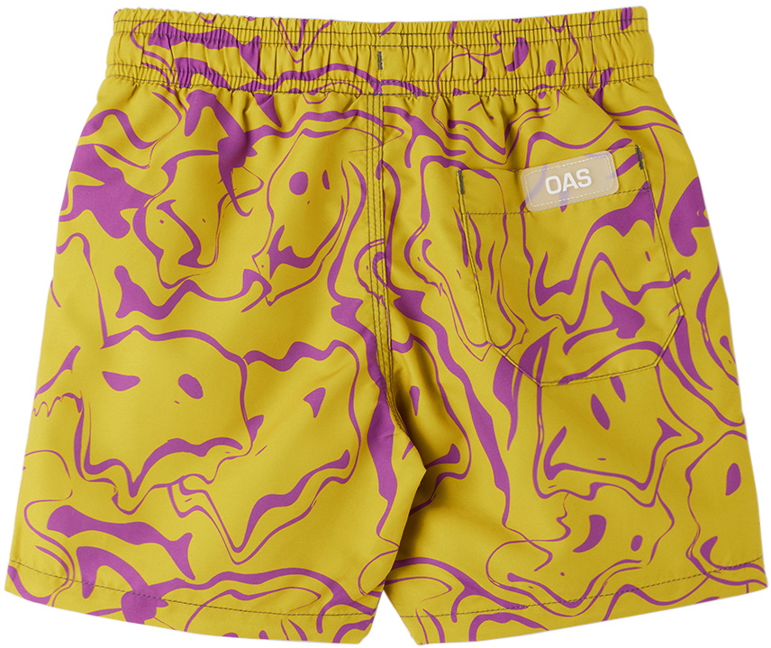 OAS Kids Yellow Mashed Swim Shorts OAS