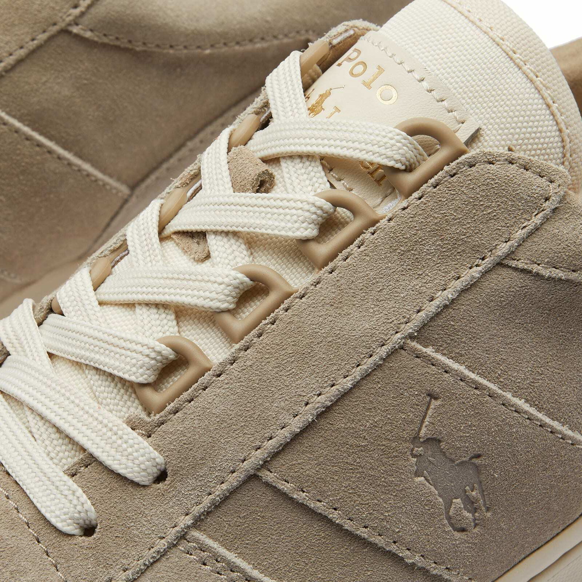 Polo Ralph Lauren Men's Suede Polo Court Sneakers in Hampton Khaki Polo ...