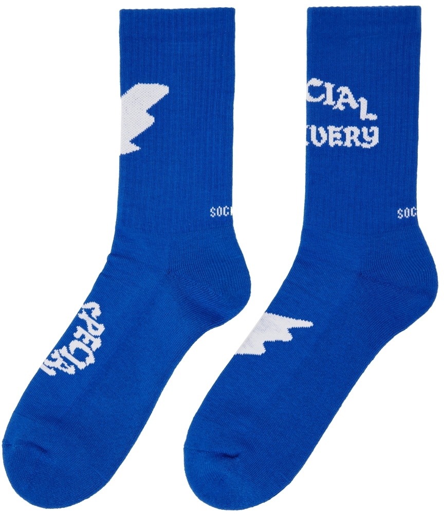 SOCKSSS Two-Pack Blue & White Socks Socksss