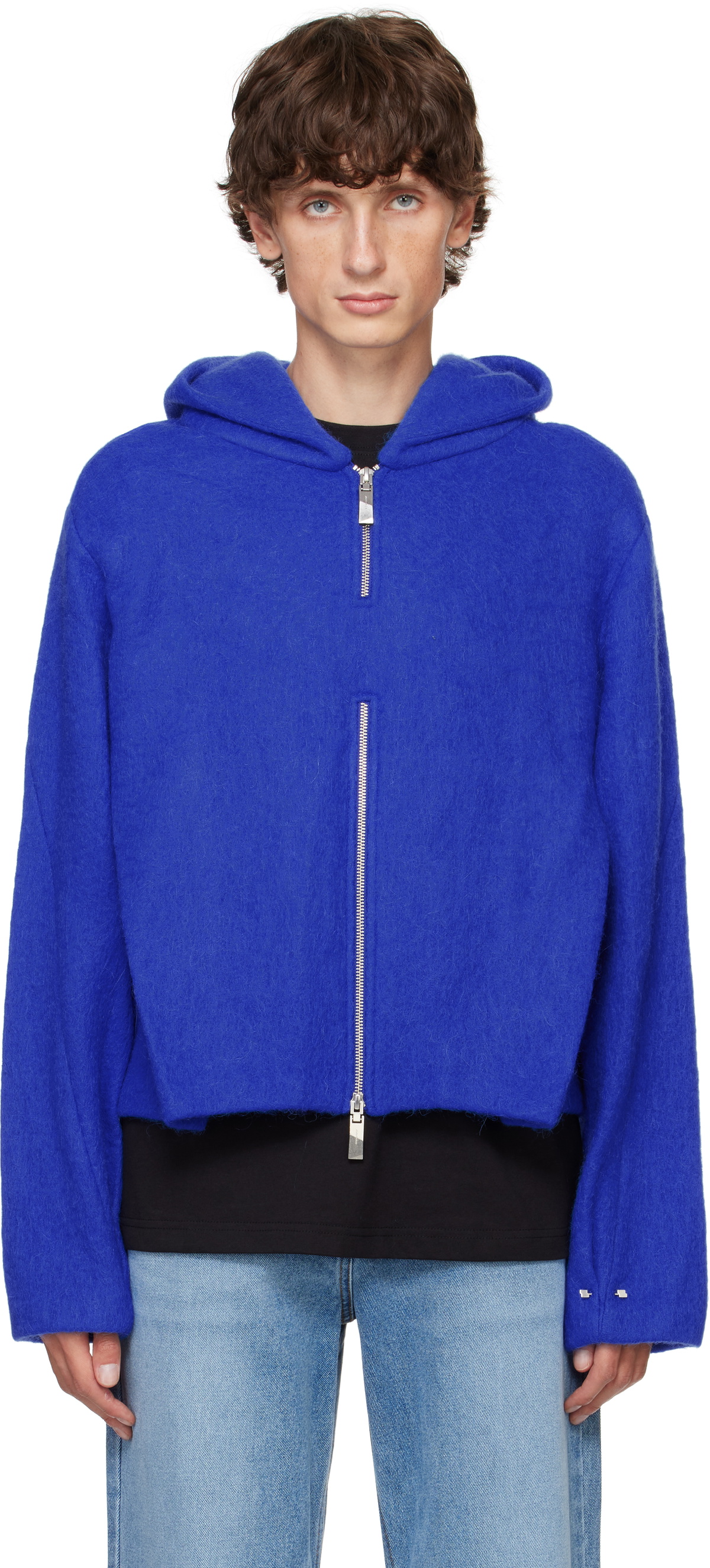 ADER error Blue Hooded Jacket ADER error