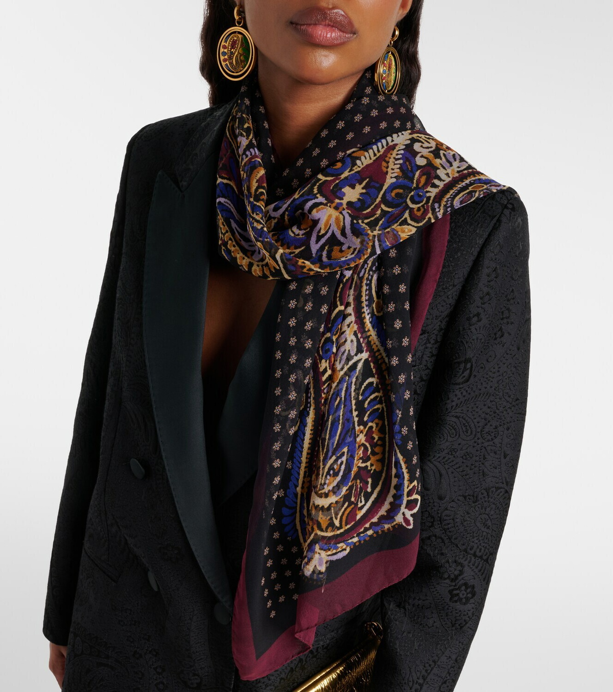 Etro Tosca paisley silk scarf Etro