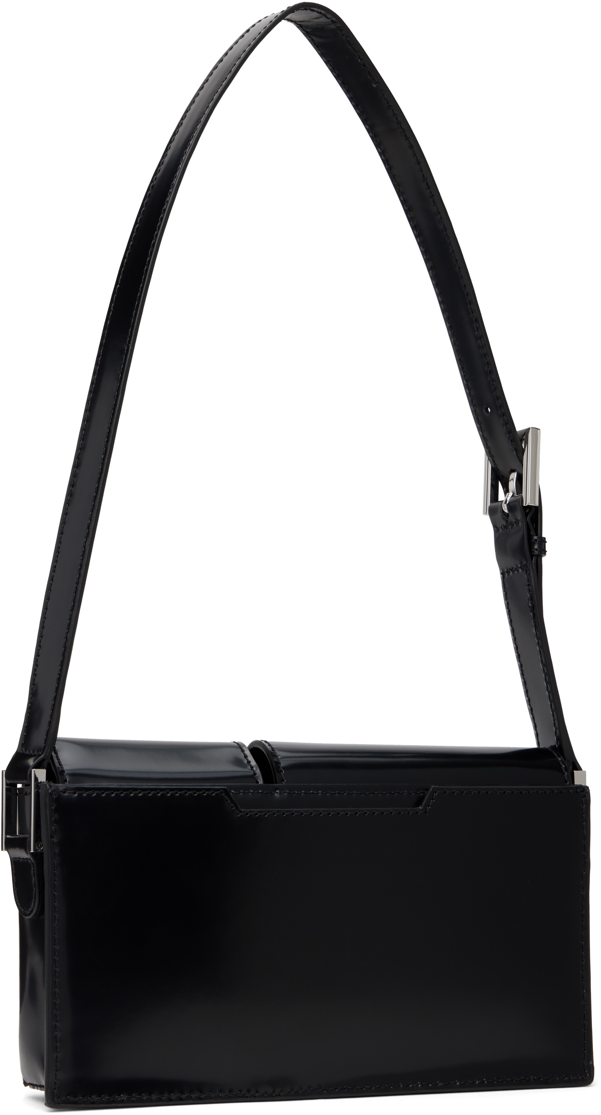 BY FAR Black Baby Billy Semi Patent Leather Bag By Far