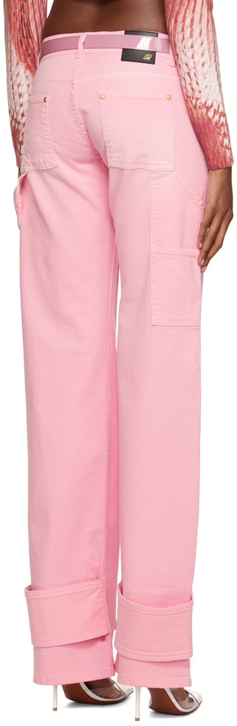 Blumarine Pink Cargo Jeans Blumarine