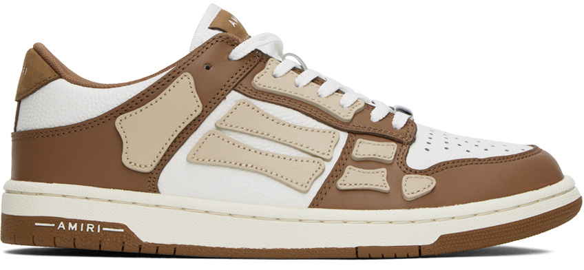 AMIRI Brown & Off-White Skel Top Low Sneakers Amiri