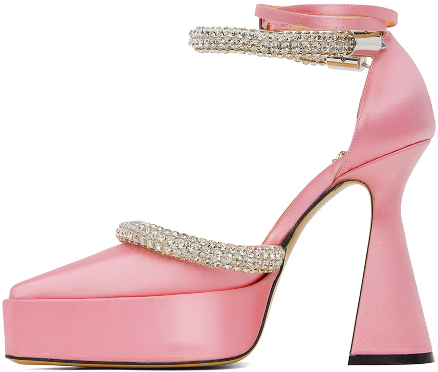 MACH & MACH Pink Kimberly Platform Heels MACH & MACH