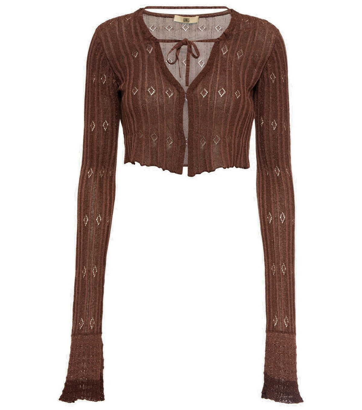 KNWLS - Ribbed-knit cropped cardigan KNWLS