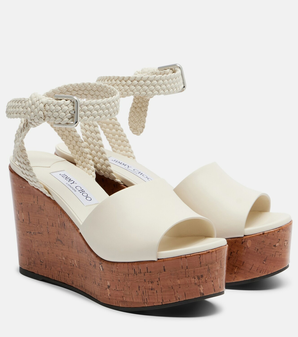 Jimmy Choo Jory leather wedge sandals Jimmy Choo