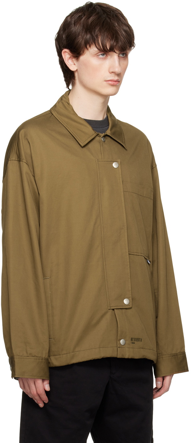 Izzue Brown Graphic Patch Jacket Izzue