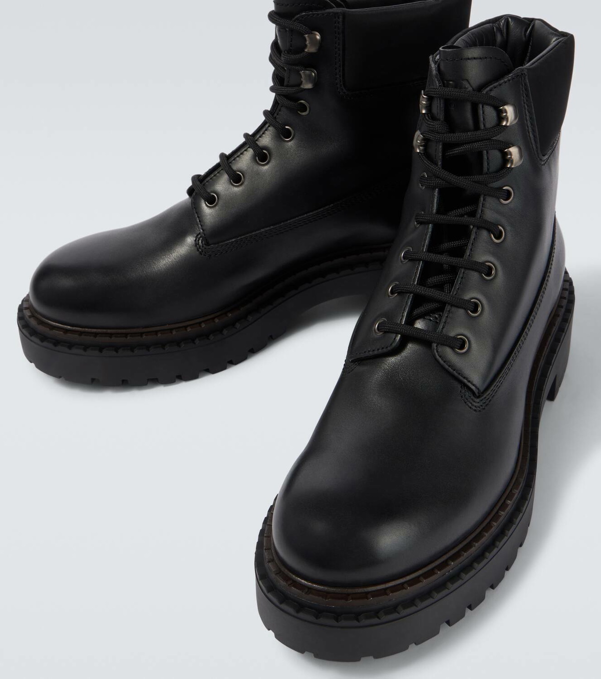Prada Leather and Re-Nylon ankle boots Prada