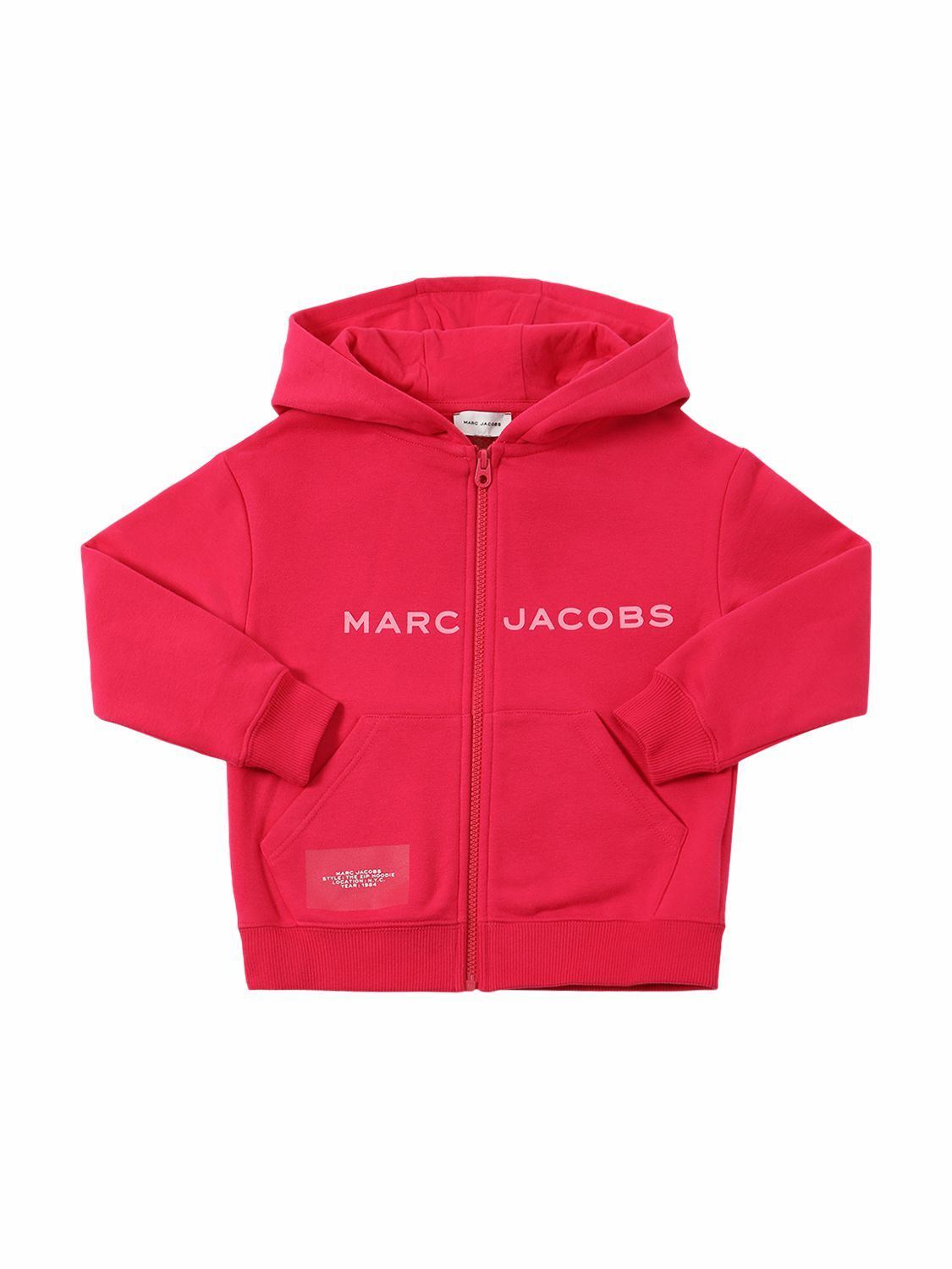 MARC JACOBS Cotton Jersey Zip-up Hoodie with logo Marc Jacobs