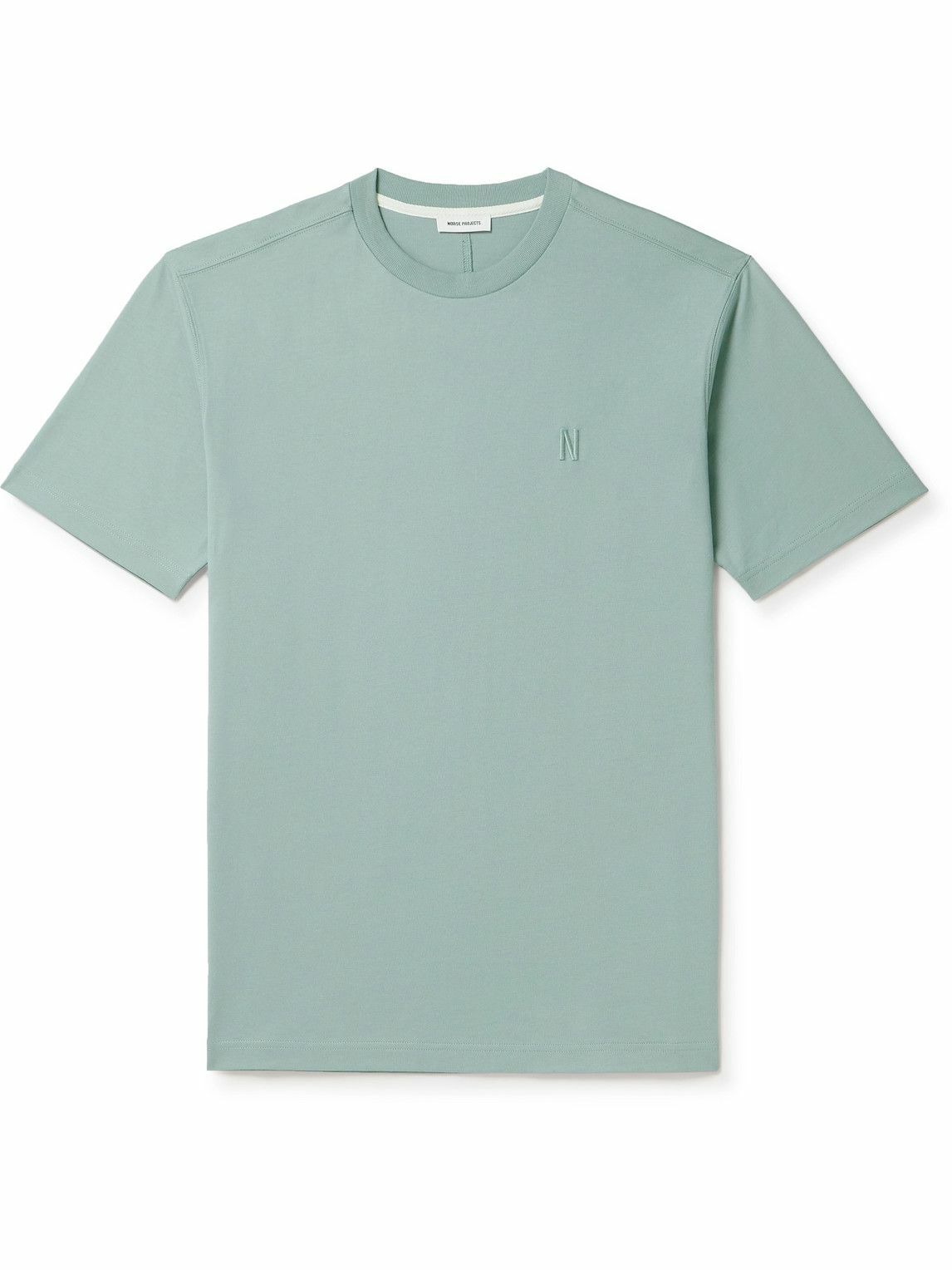 Norse Projects - Johannes Logo-Embroidered Organic Cotton-Jersey T ...