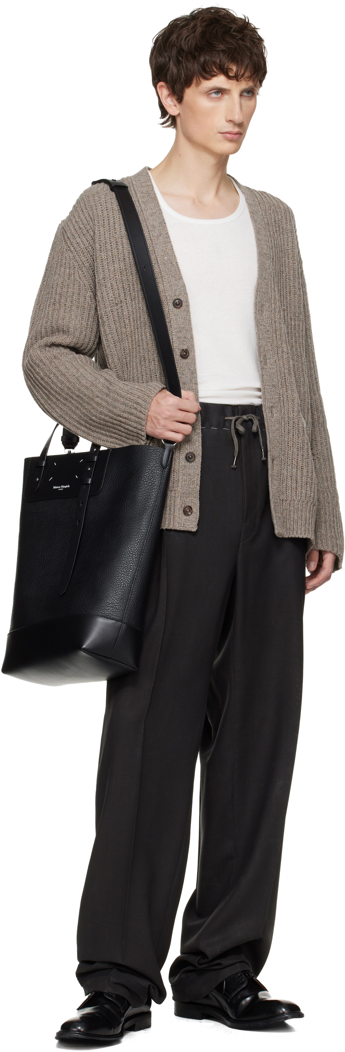 Maison Margiela Beige Wool Cardigan Maison Margiela
