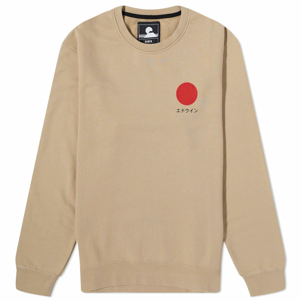 Edwin Men's Japanese Sun Crew Sweat in White Pepper Edwin