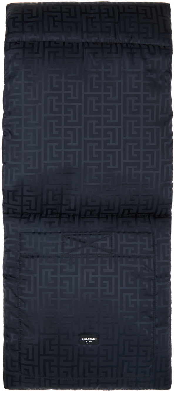 Balmain Black & White Monogram Reversible Scarf Balmain