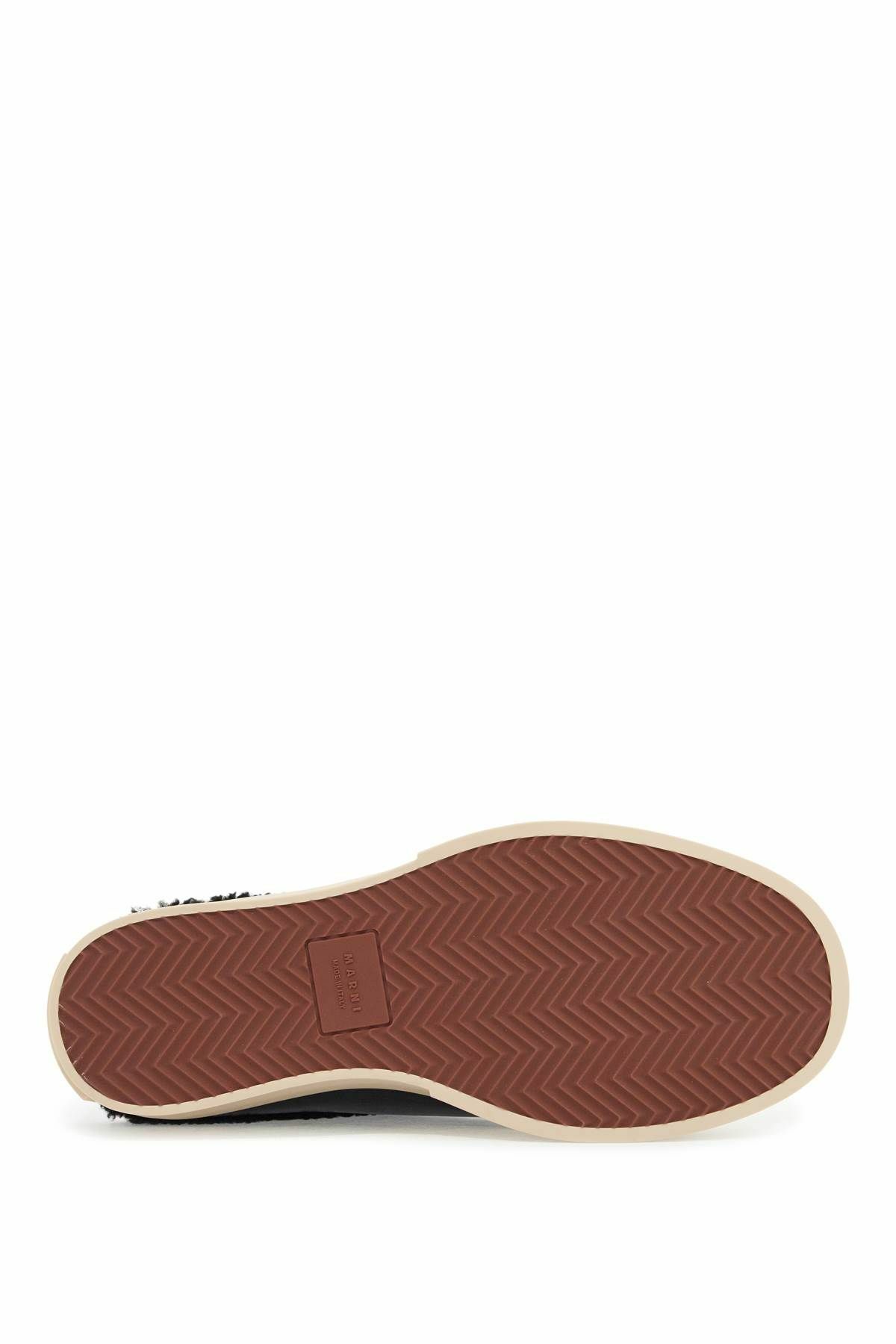 MARNI pablo leather and shearling clog Black Marni