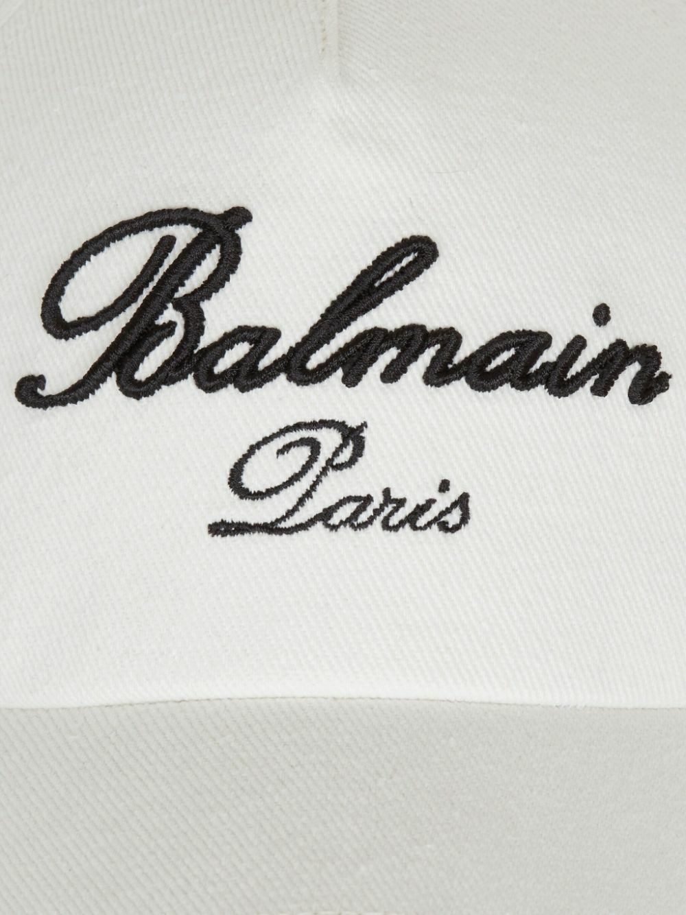 Balmain White Signature Cotton Baseball Cap Balmain