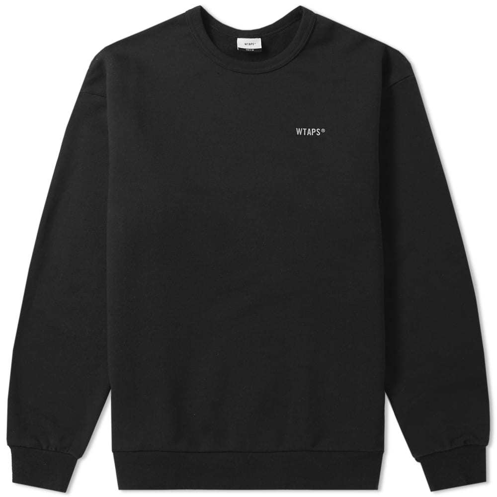 WTAPS GPS Screen Crew Sweat Black WTAPS