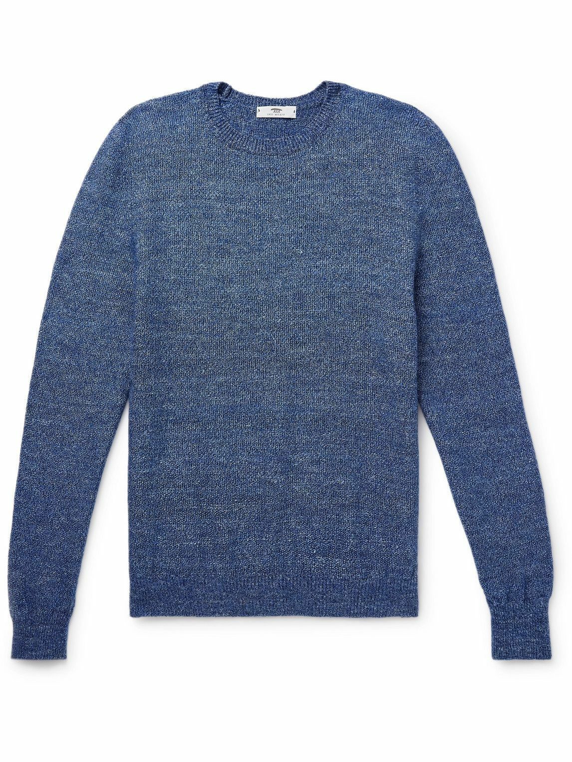 Inis Meáin - Linen, Cashmere, Silk and Cotton-Blend Sweater - Blue Inis ...