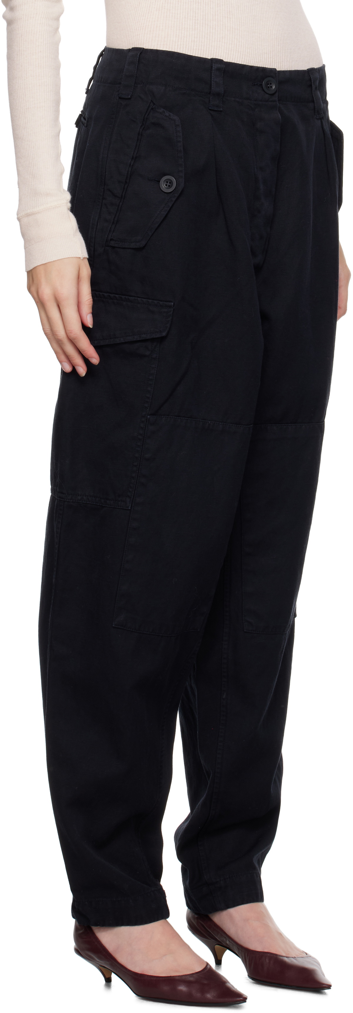 CASEY CASEY Navy Mupo Trousers CASEY CASEY