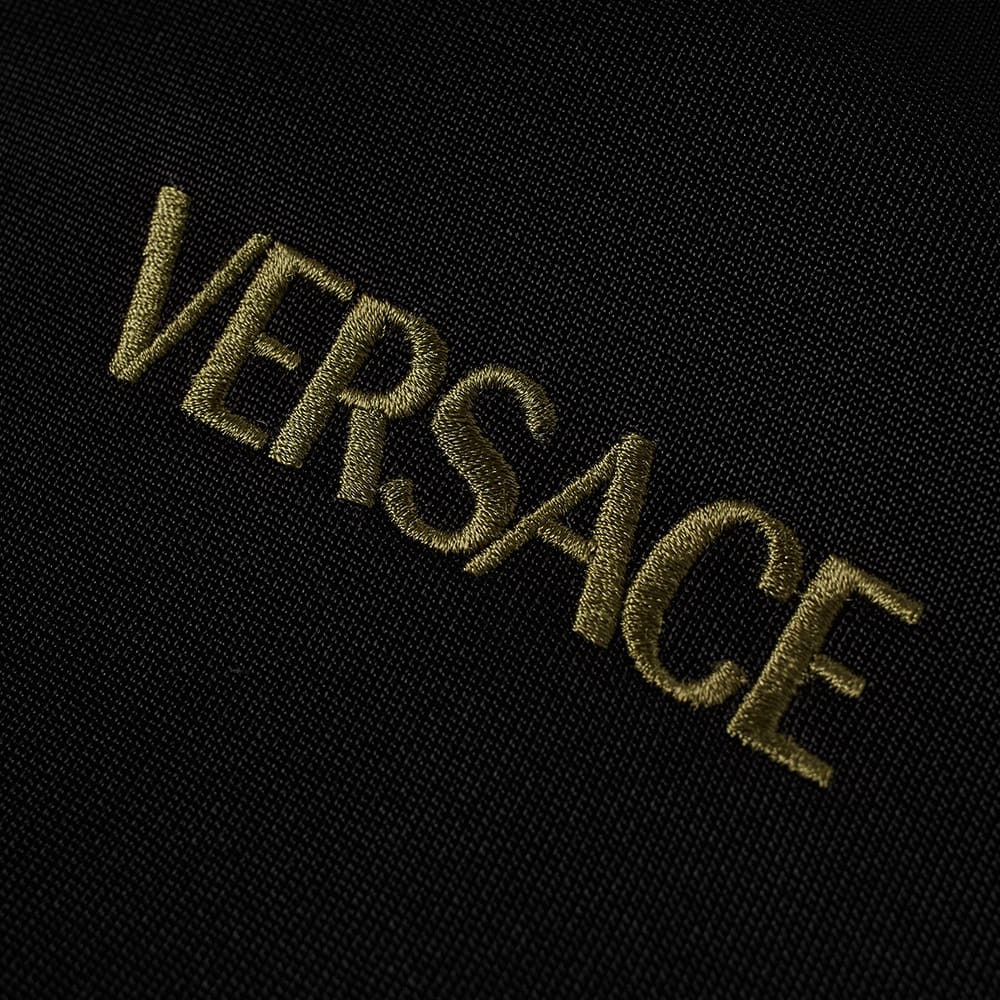 Versace Men's Geometric Logo Track Jacket in Black/Yellow Versace