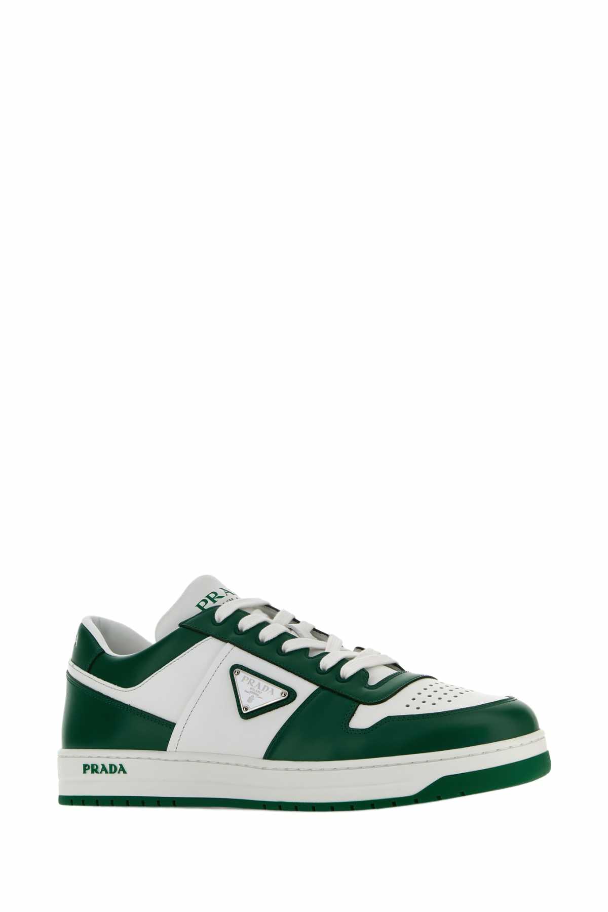 Prada Two-tone Leather Downtown Sneakers Prada