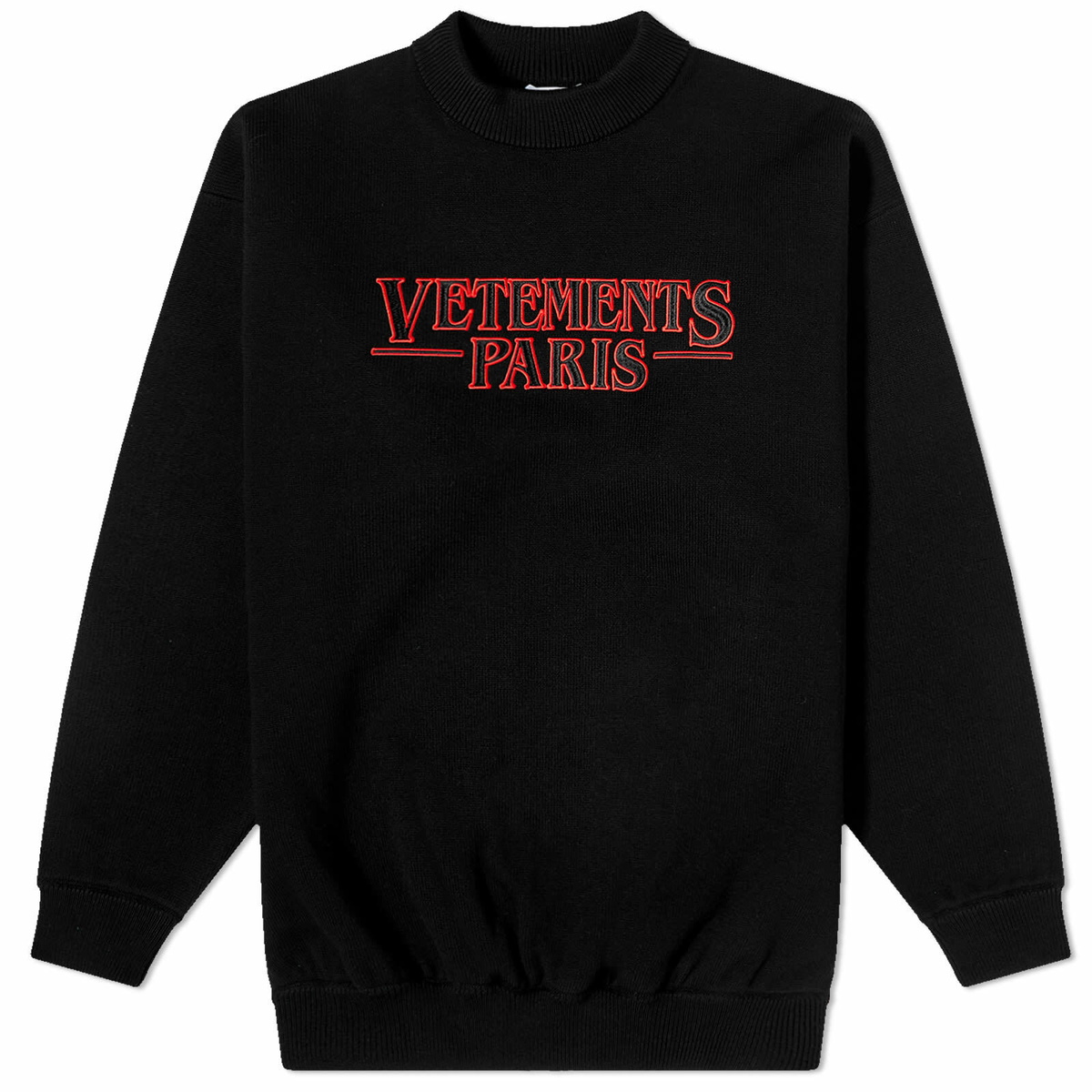Vetements Women's Paris Logo Sweater in Black Vetements