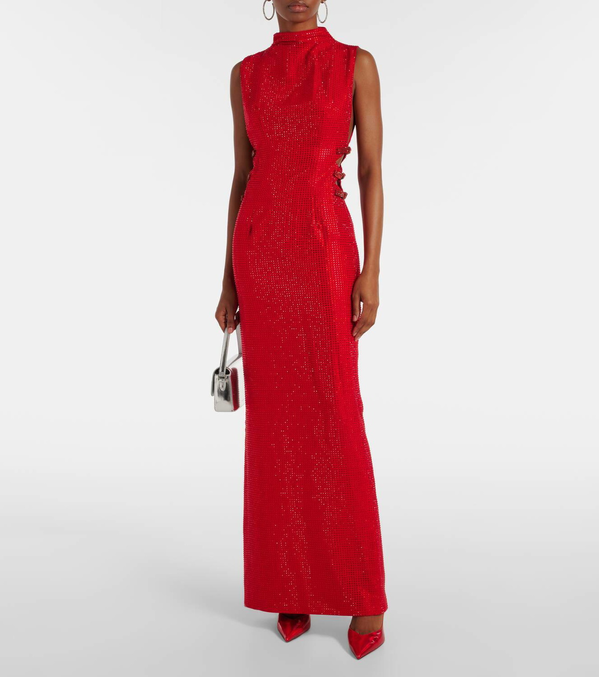 Self-Portrait Embellished cutout crêpe gown Self-Portrait