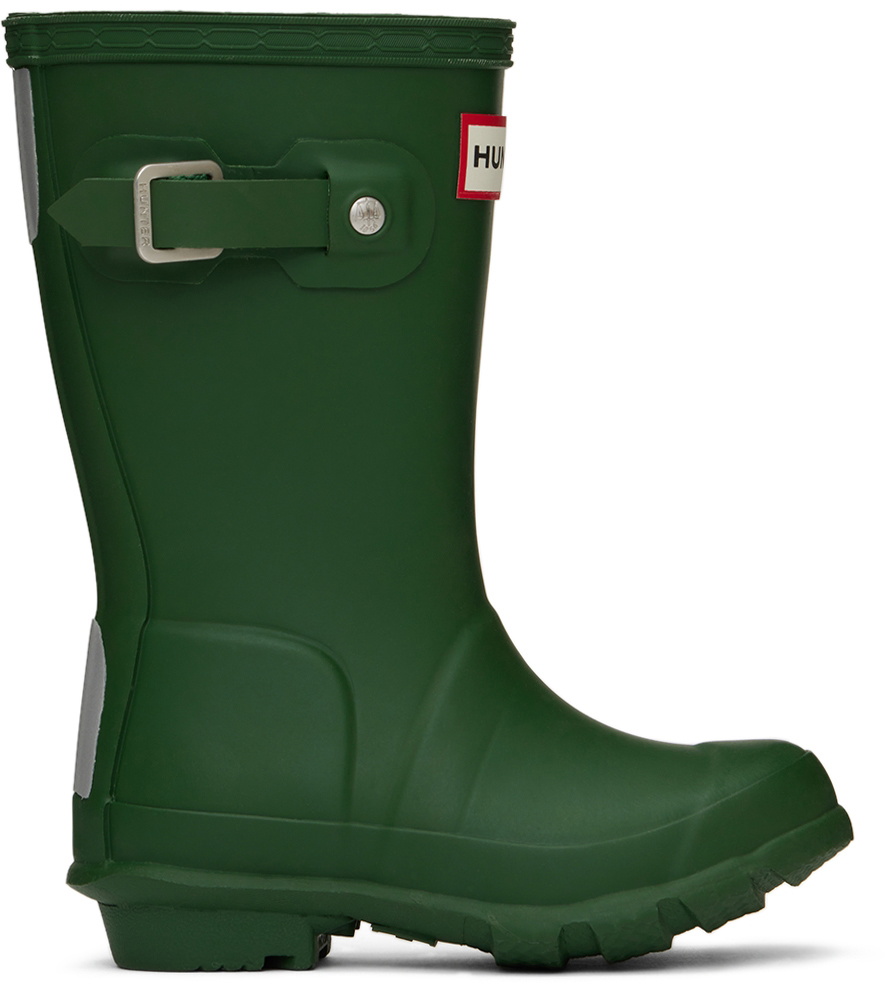 Hunter Kids Green Original Little Kids Rain Boots Hunter