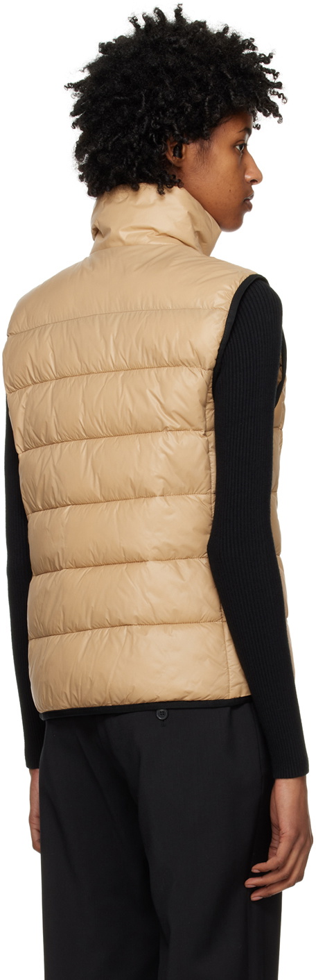 Hugo Beige Quilted Vest Hugo Boss