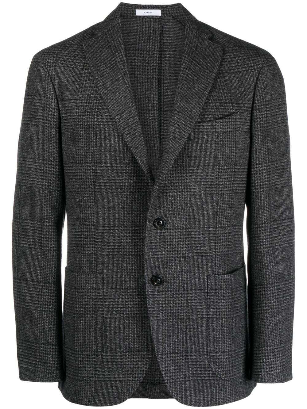 BOGLIOLI - Single-breasted Prince Of Wales Wool Jacket Boglioli