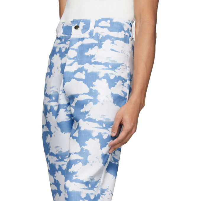 Phlemuns Blue and White Cloud Trousers Phlemuns
