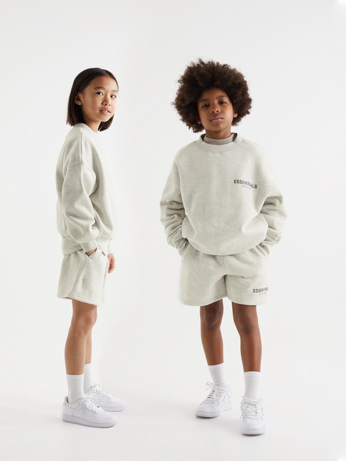 Fear of God Essentials Kids - Logo-Print Cotton-Blend Jersey Drawstring ...