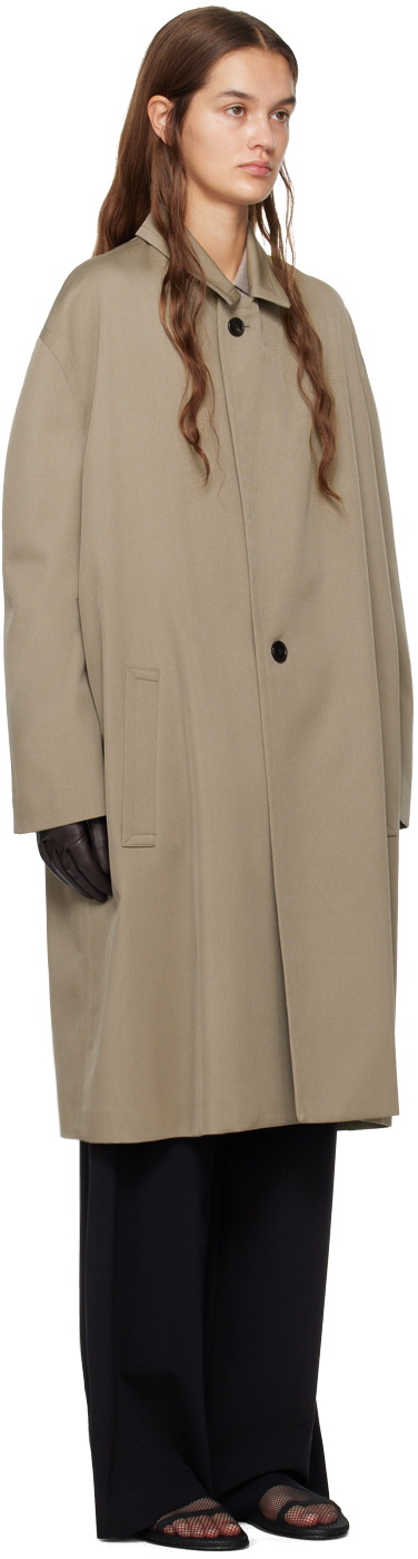 The Row Taupe Clancy Coat The Row