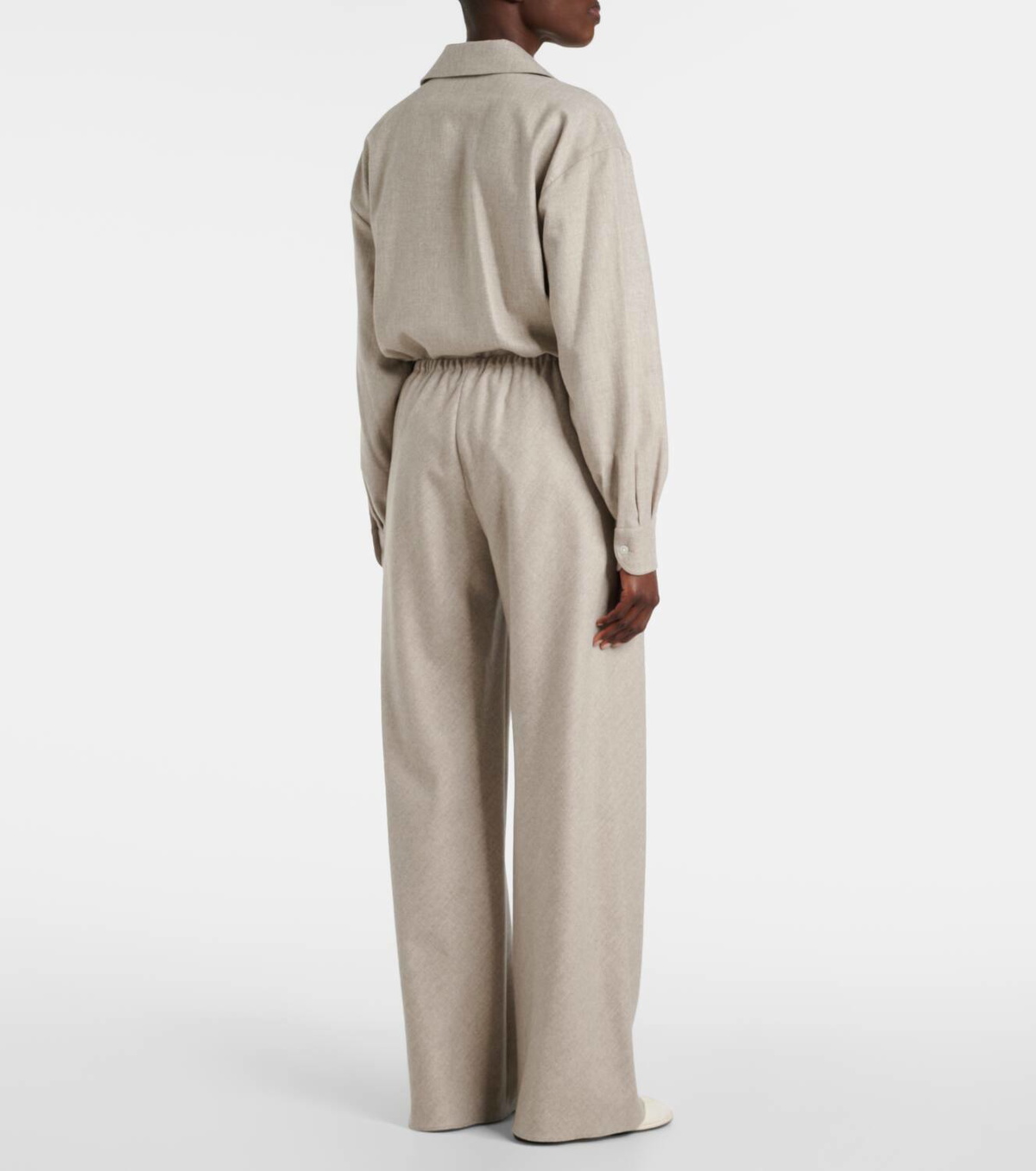 The Row Gala wool and cashmere wide-leg pants The Row