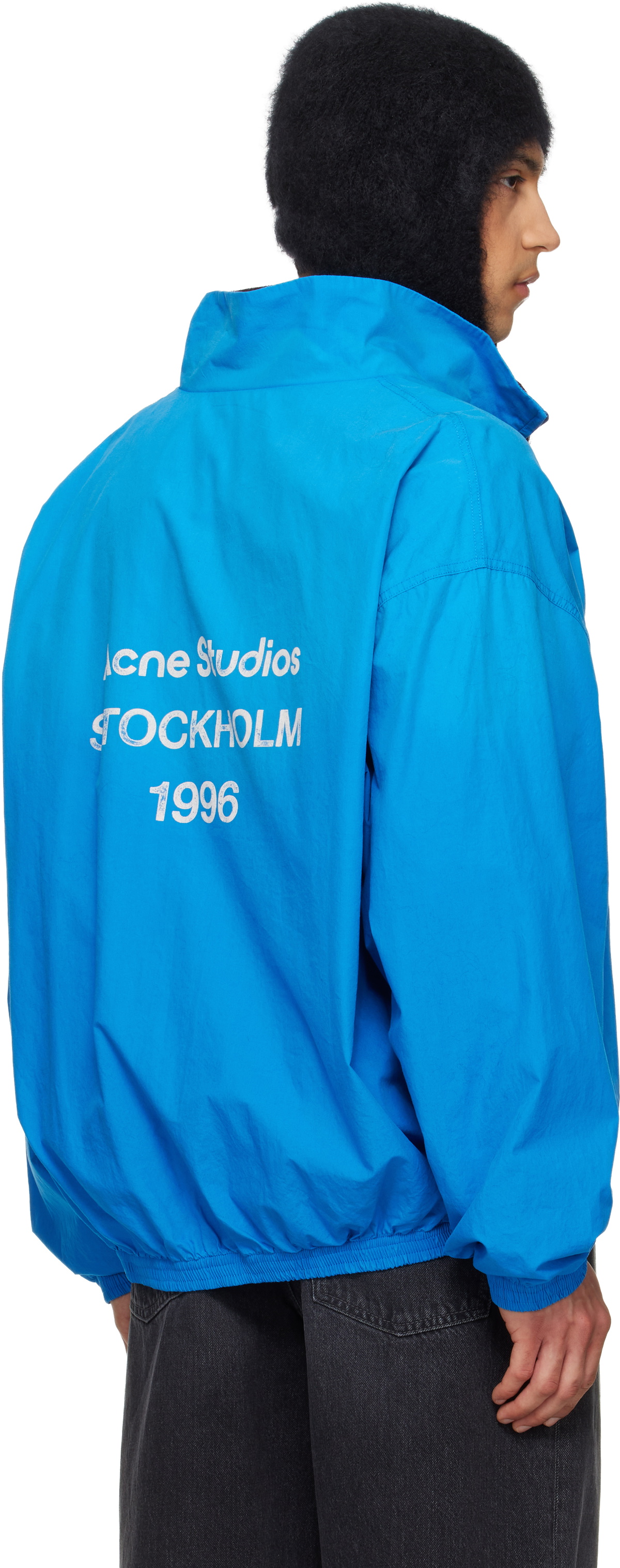 Acne Studios Black Mohair Earflap Hood Acne Studios