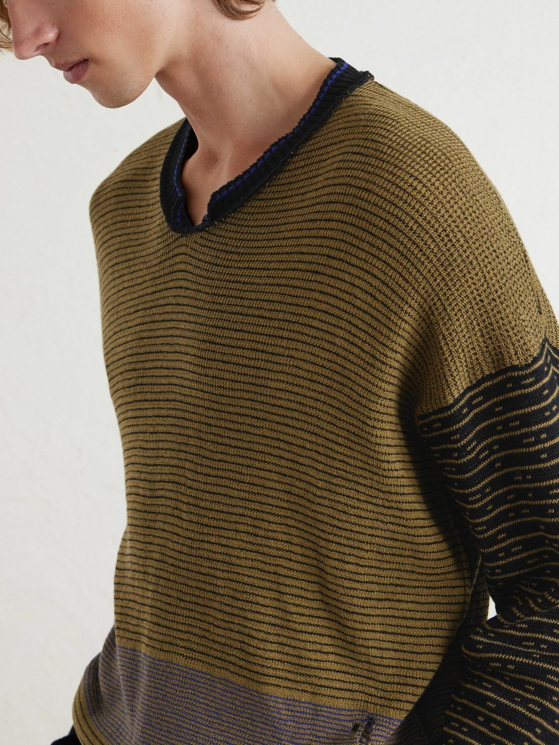 Enfants Riches Déprimés - Go Ask Alice Striped Cotton Sweater - Yellow ...