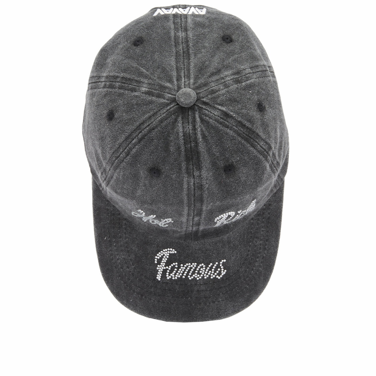 AVAVAV Women's Hot, Rich, Famous Cap in Stonewash/Rhinestone AVAVAV