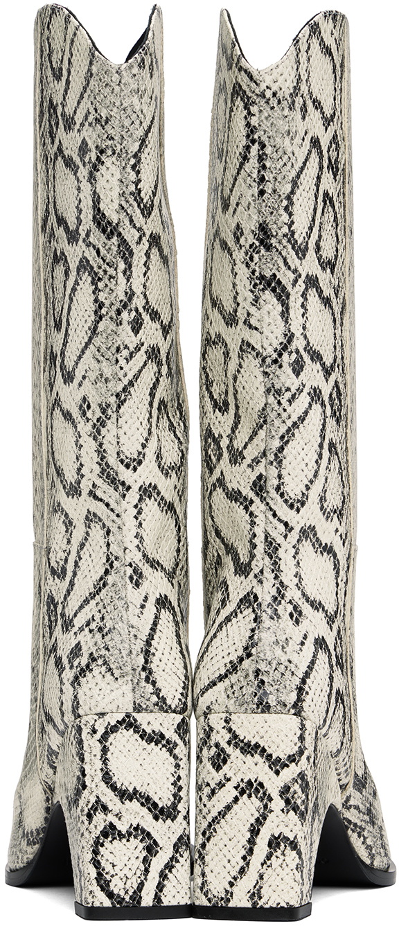 Coperni White Snake Bridge Cowboy Boots Coperni