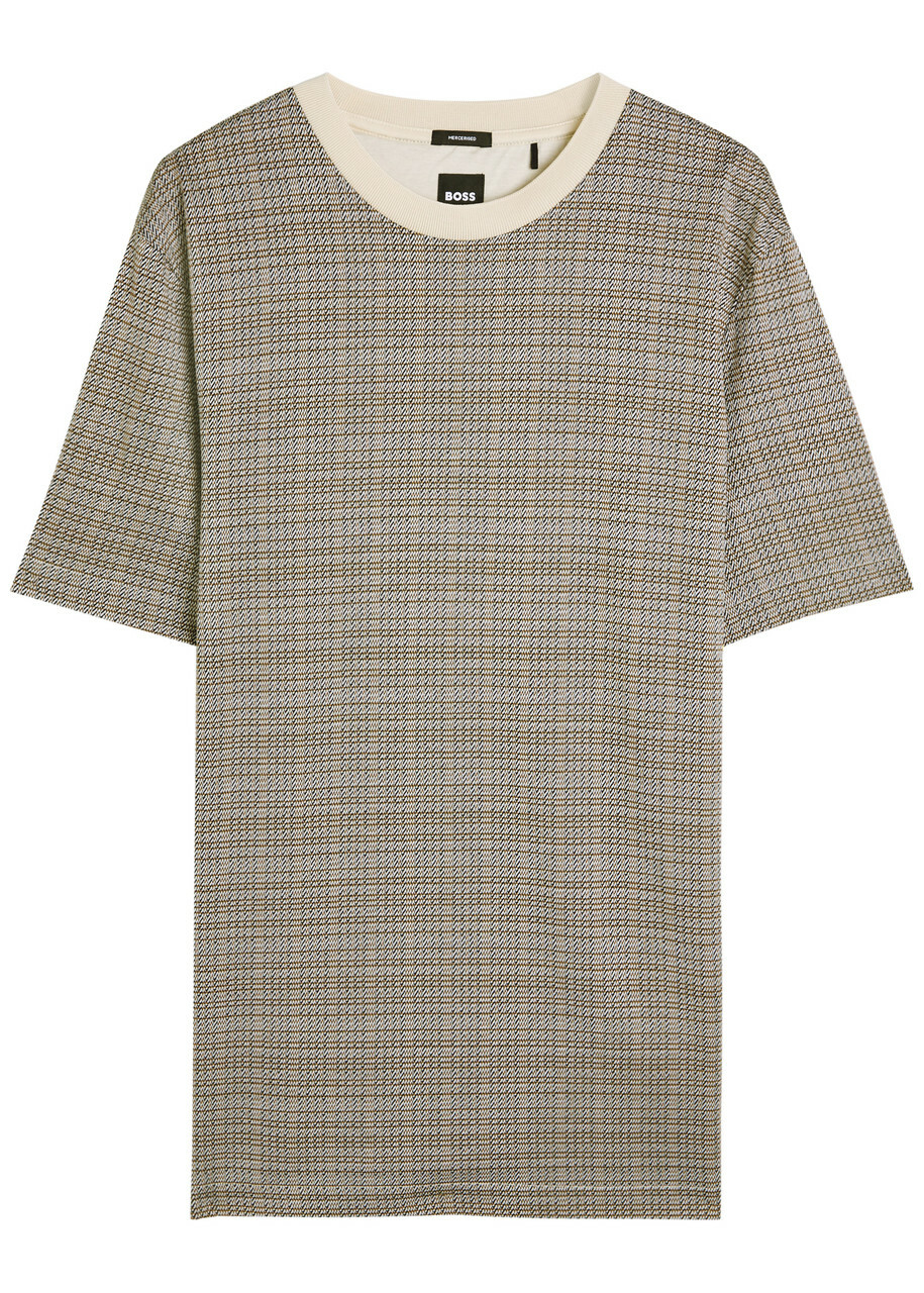 Boss H-taut 102 Fine-knit T-shirt Beige BOSS