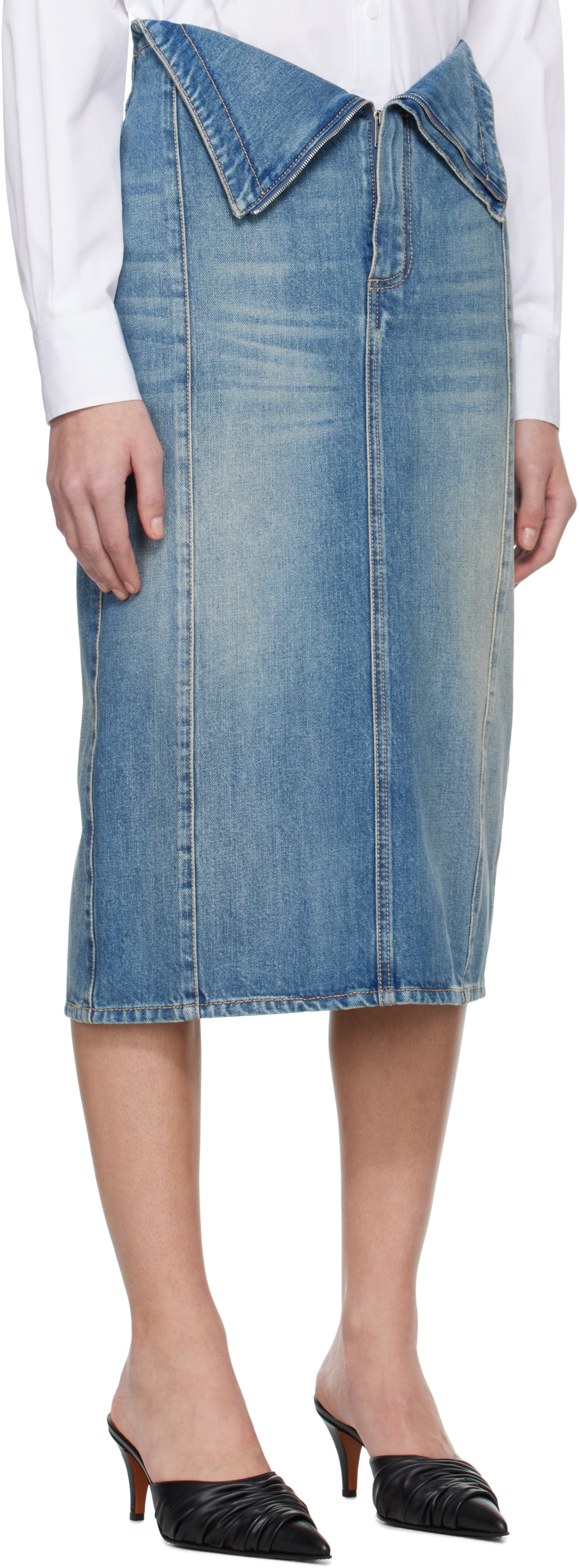Alexander Mcqueen Denim Skirt
