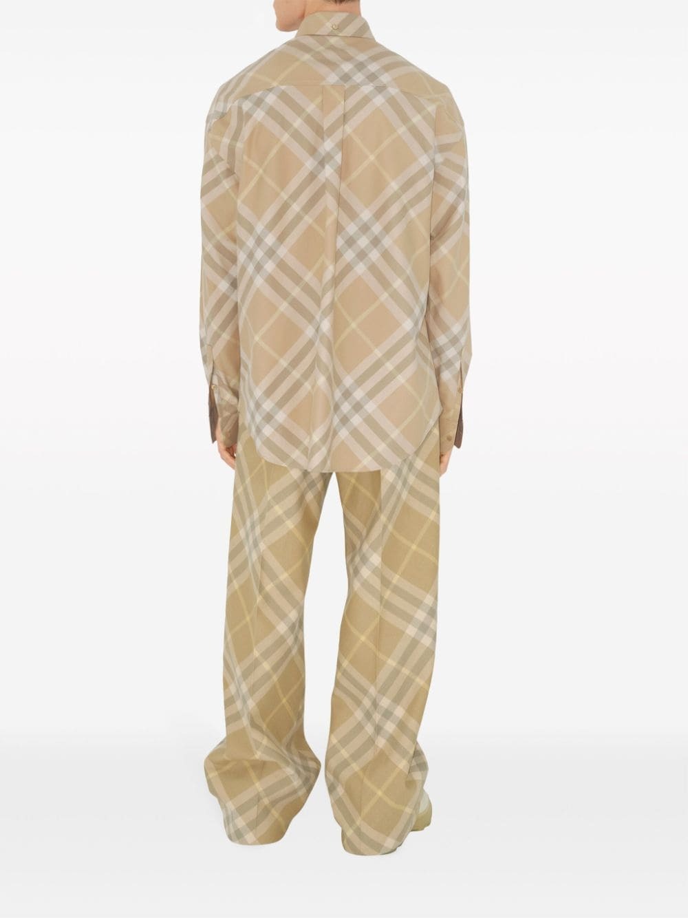 BURBERRY - Check Motif Cotton Shirt Burberry