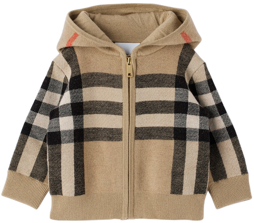 Burberry Baby Beige Check Hoodie Burberry