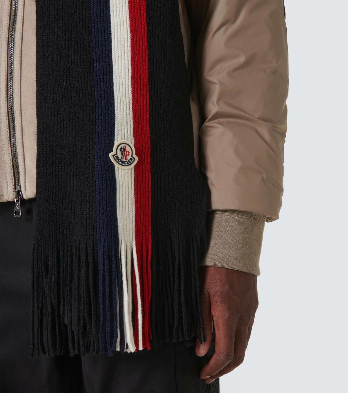 Moncler Logo wool scarf Moncler