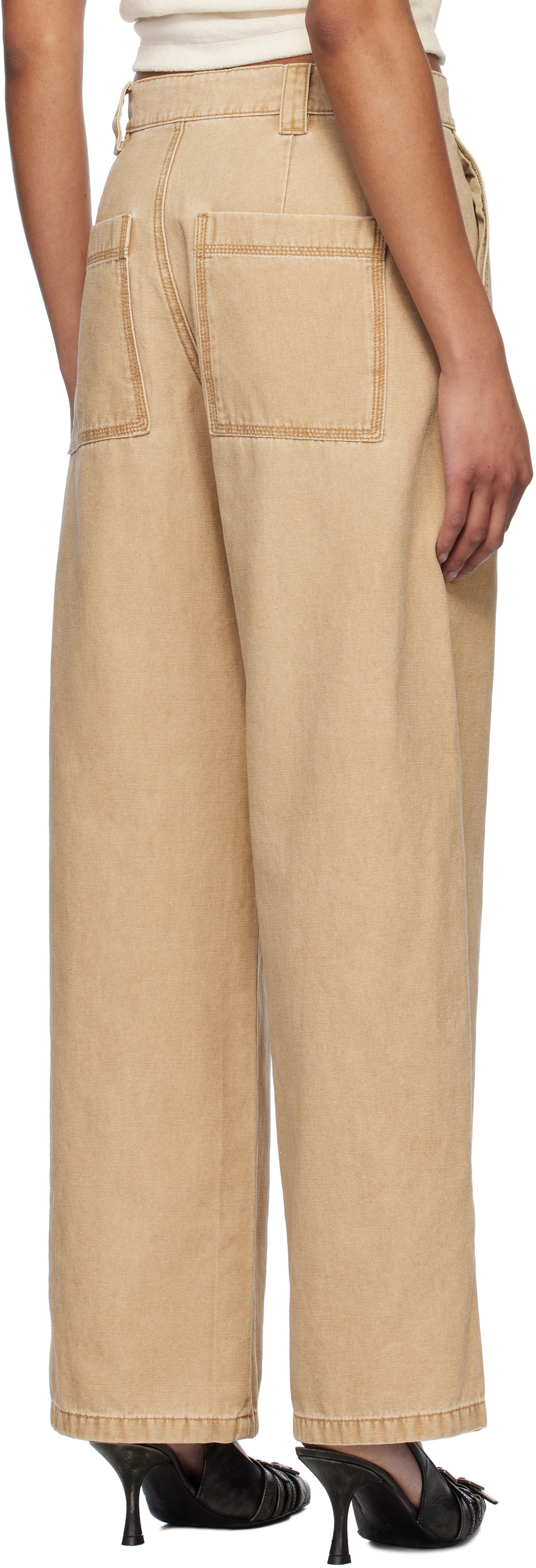 We11done Beige Work Trousers We11done