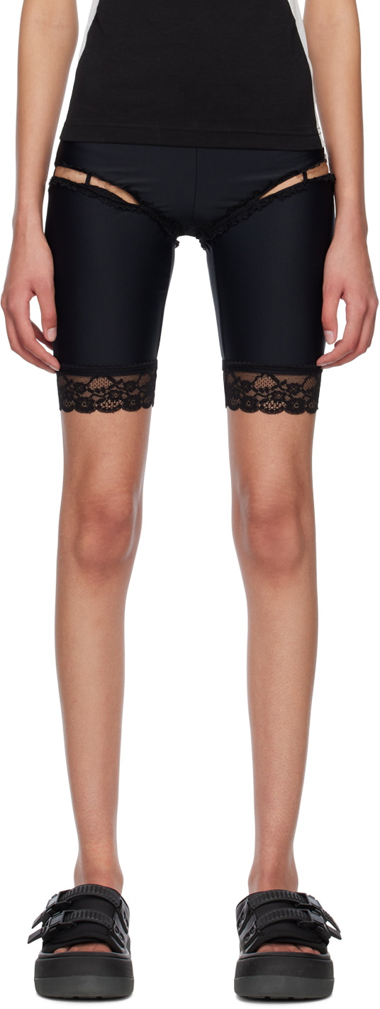 Pushbutton Black Layered Shorts Pushbutton
