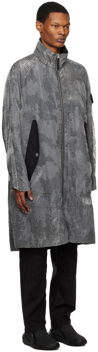 Stone Island Shadow Project Gray Fishtail Coat Stone Island Shadow Project